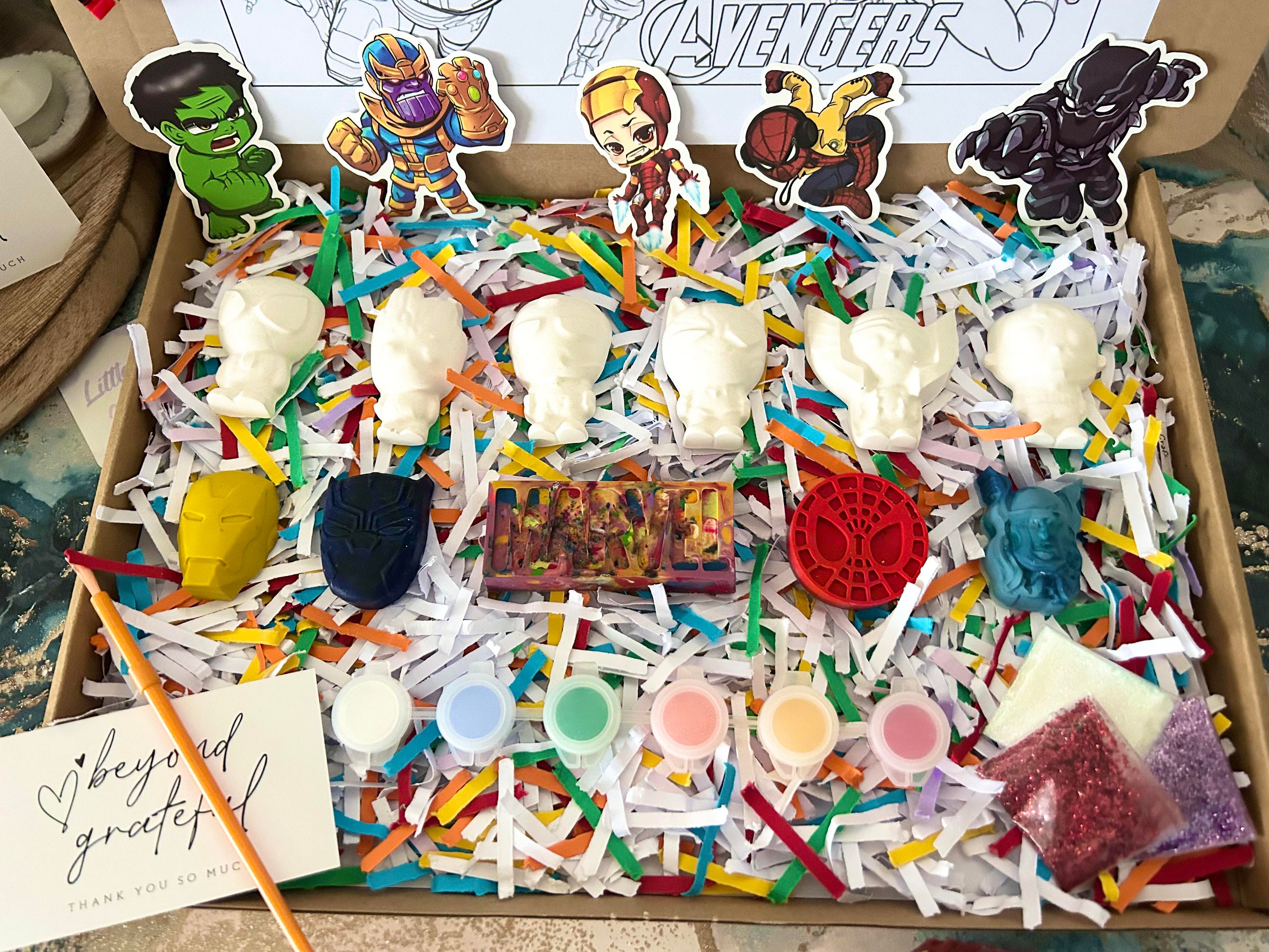 Ultimate Marvel Activity Box Set Crayons Paintable's - Etsy