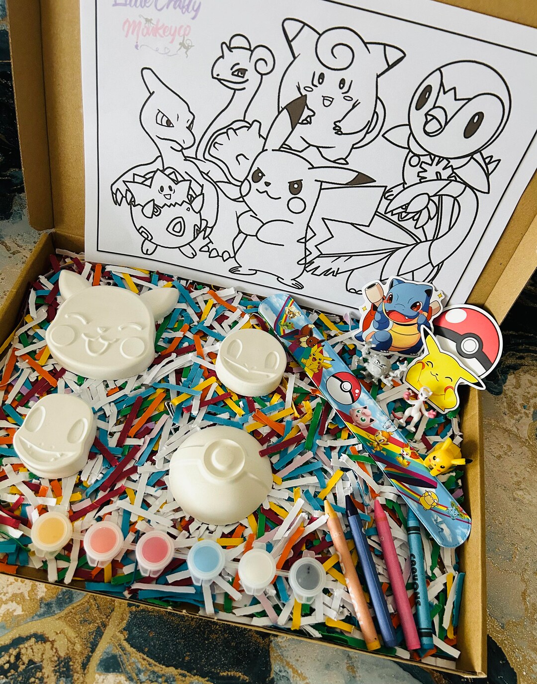 Pikamon Activity Box - Paint Your Own Pika - Poker - Painting ...