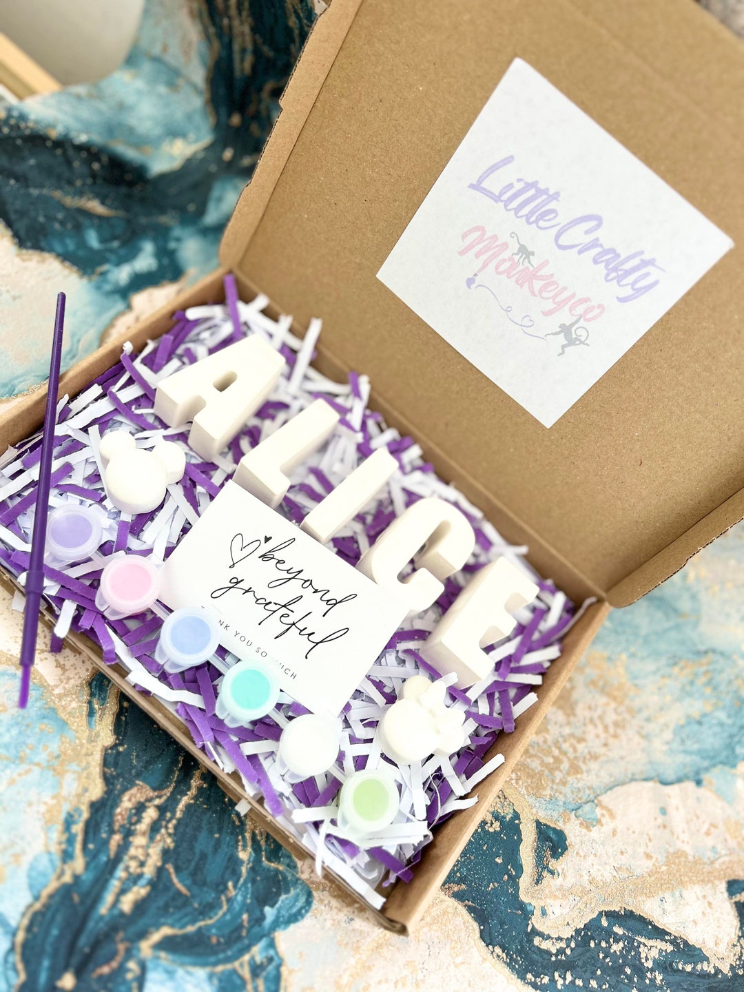 Paint Your Own Name Craft Box - Activity Set - Room Decoration ...