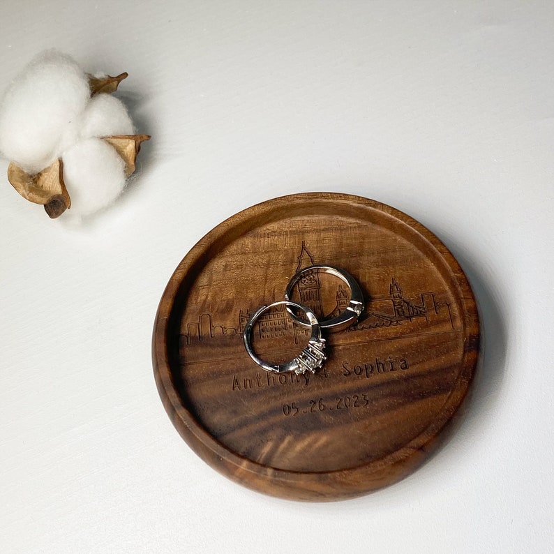 Custom Wedding Ring Dish, Walnut, Custom Products, Custom Wood Ring ...