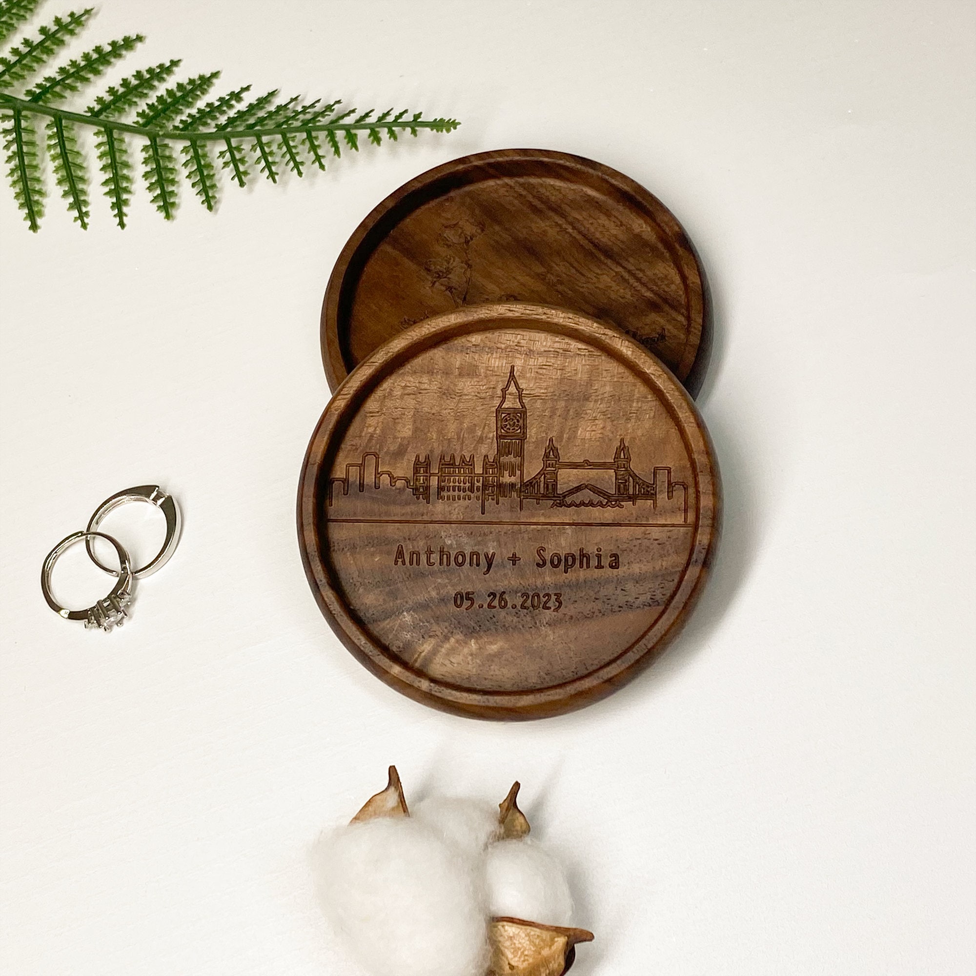 Custom Wedding Ring Dish, Walnut, Custom Products, Custom Wood Ring ...