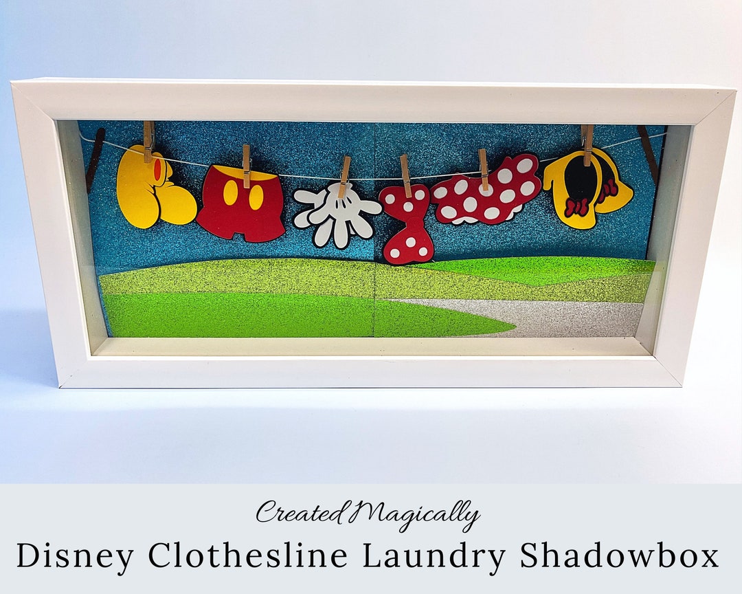 Mickey & Friends Clothesline Laundry Room Artwork | Wall Hanging ...