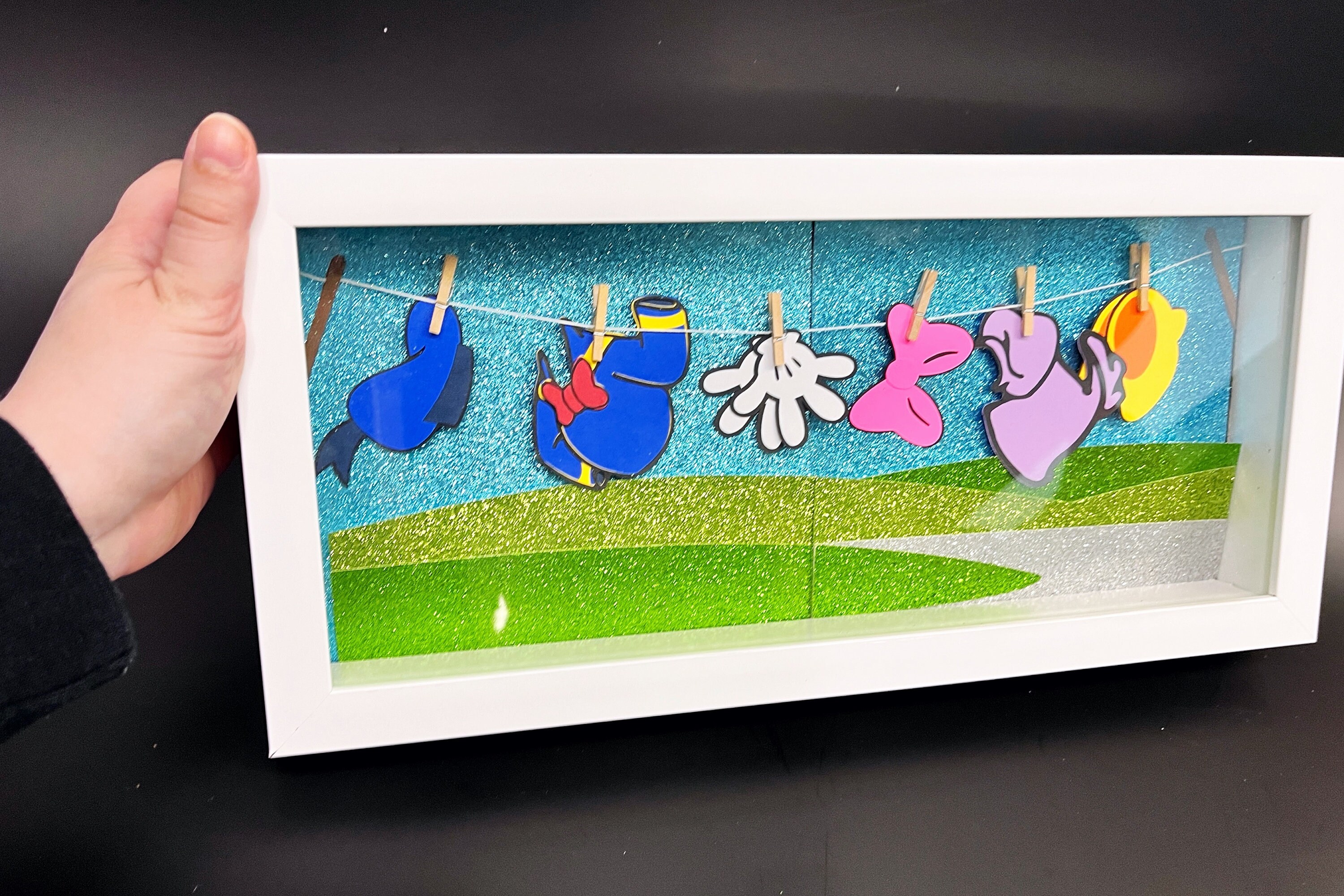 Mickey & Friends Clothesline Laundry Room Artwork | Wall Hanging ...