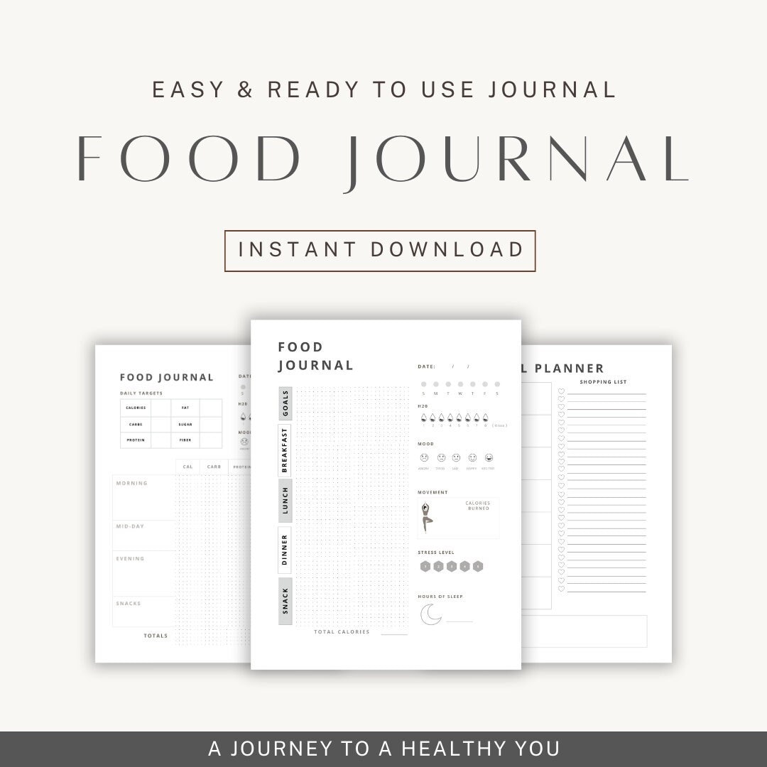 Weight Loss Food Journal Bundle - Etsy