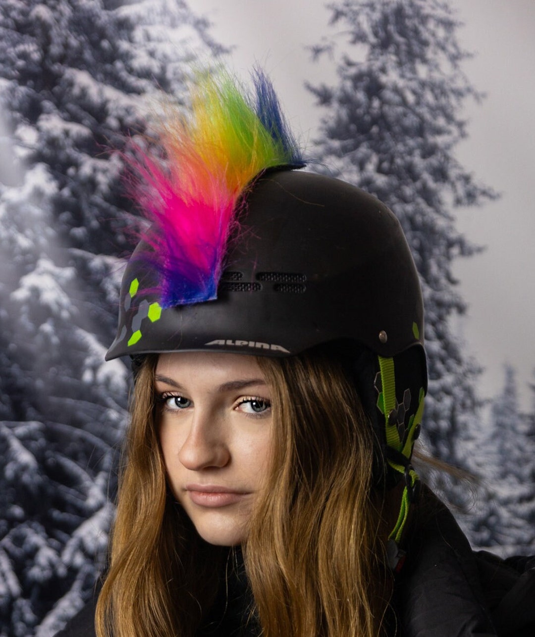 Helmet Cover,ski Helmet Cover,punk on Helmet,mohawk on Helmet,skihelm ...