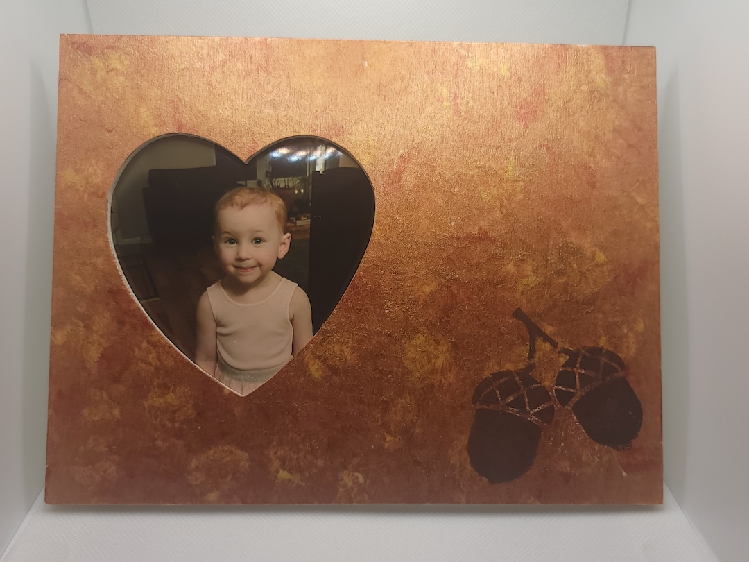 Fall Twin Acorns Photo Frame - Etsy