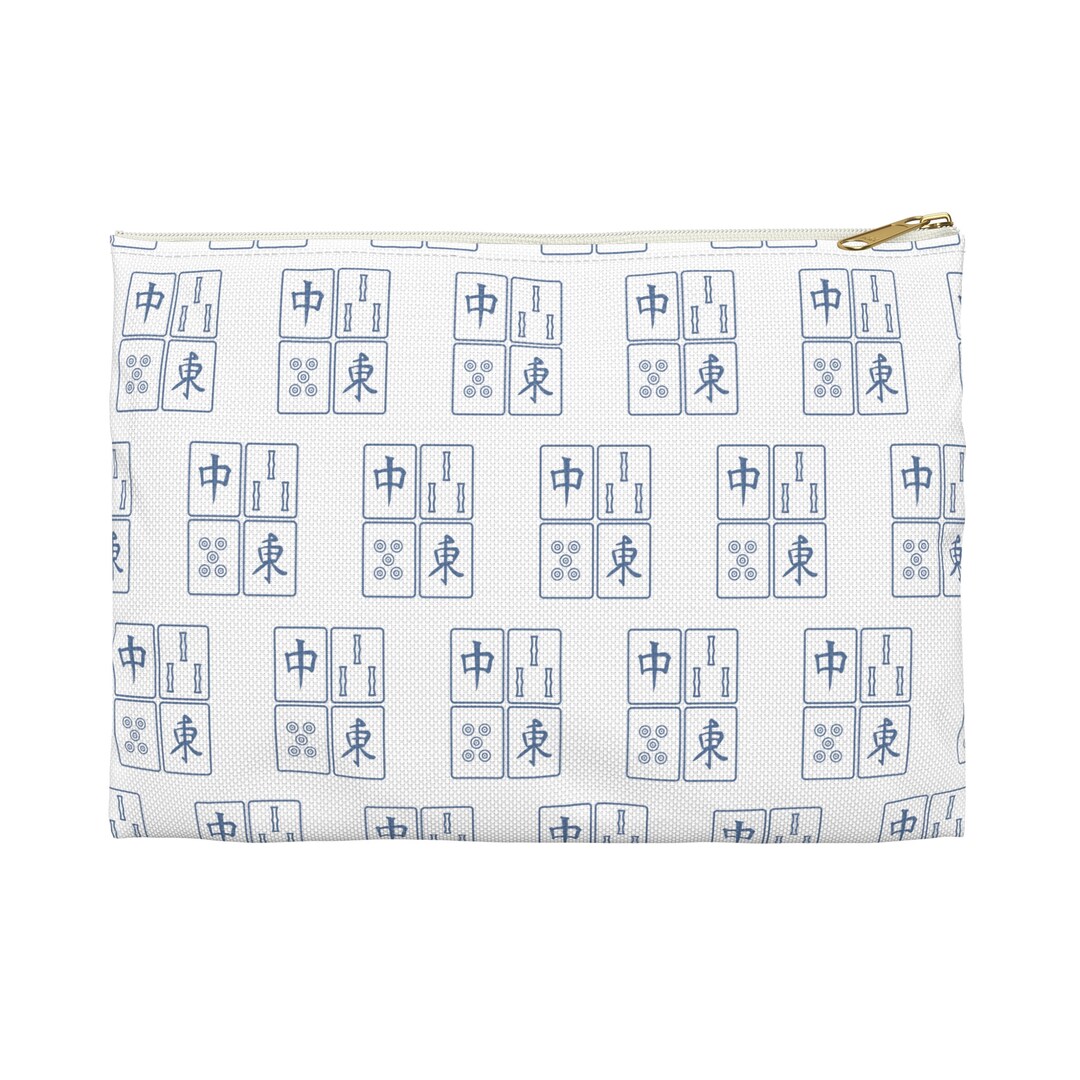 Mahjong Zipper Pouch Tiles, Blue for Tiles and Cards - Etsy