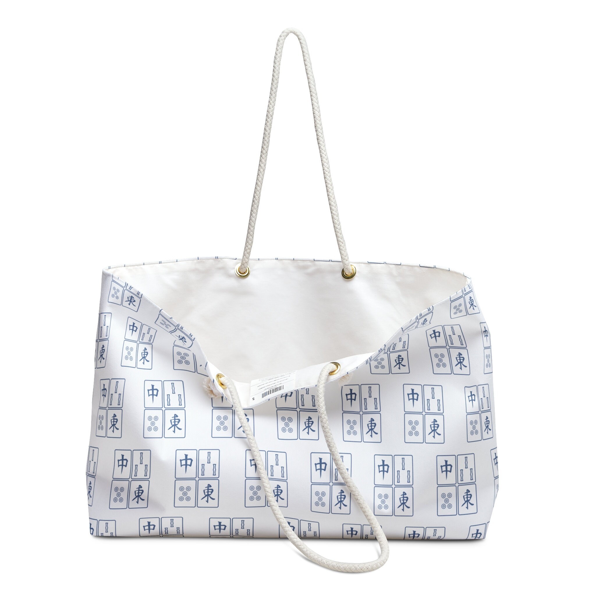 Mahjong Rope Tote _ Mahjong Tiles Blue Mat Bag - Etsy