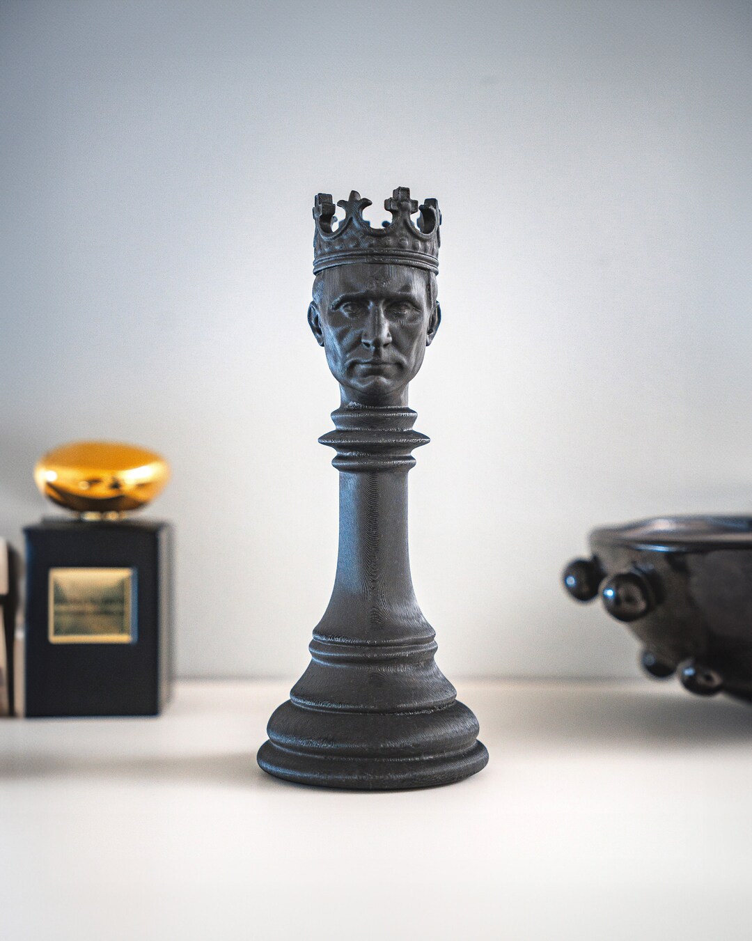 Vladimir Putin Bust Chess Piece Russian President, Putin Chess King ...