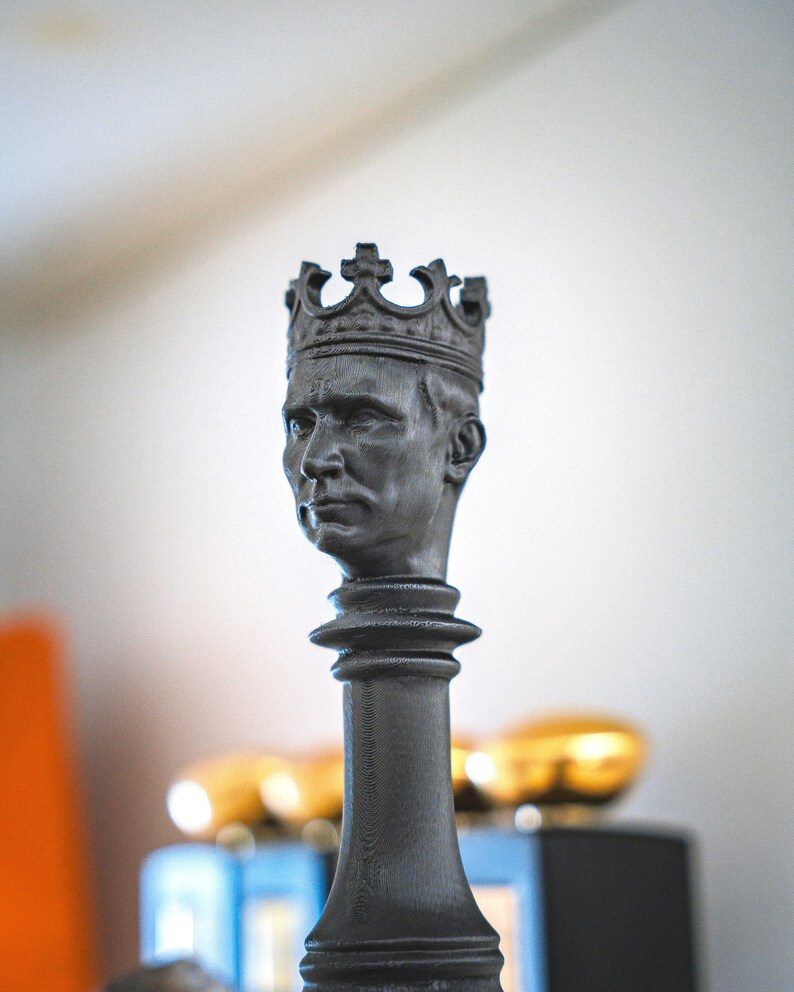 Vladimir Putin Bust Chess Piece Russian President, Putin Chess King ...
