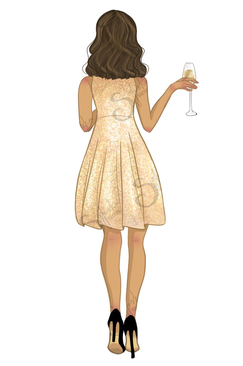 Champagne Girl Png Birthday Girl Png Party Clipart Champagne Fashion Girl Clipart Birthday