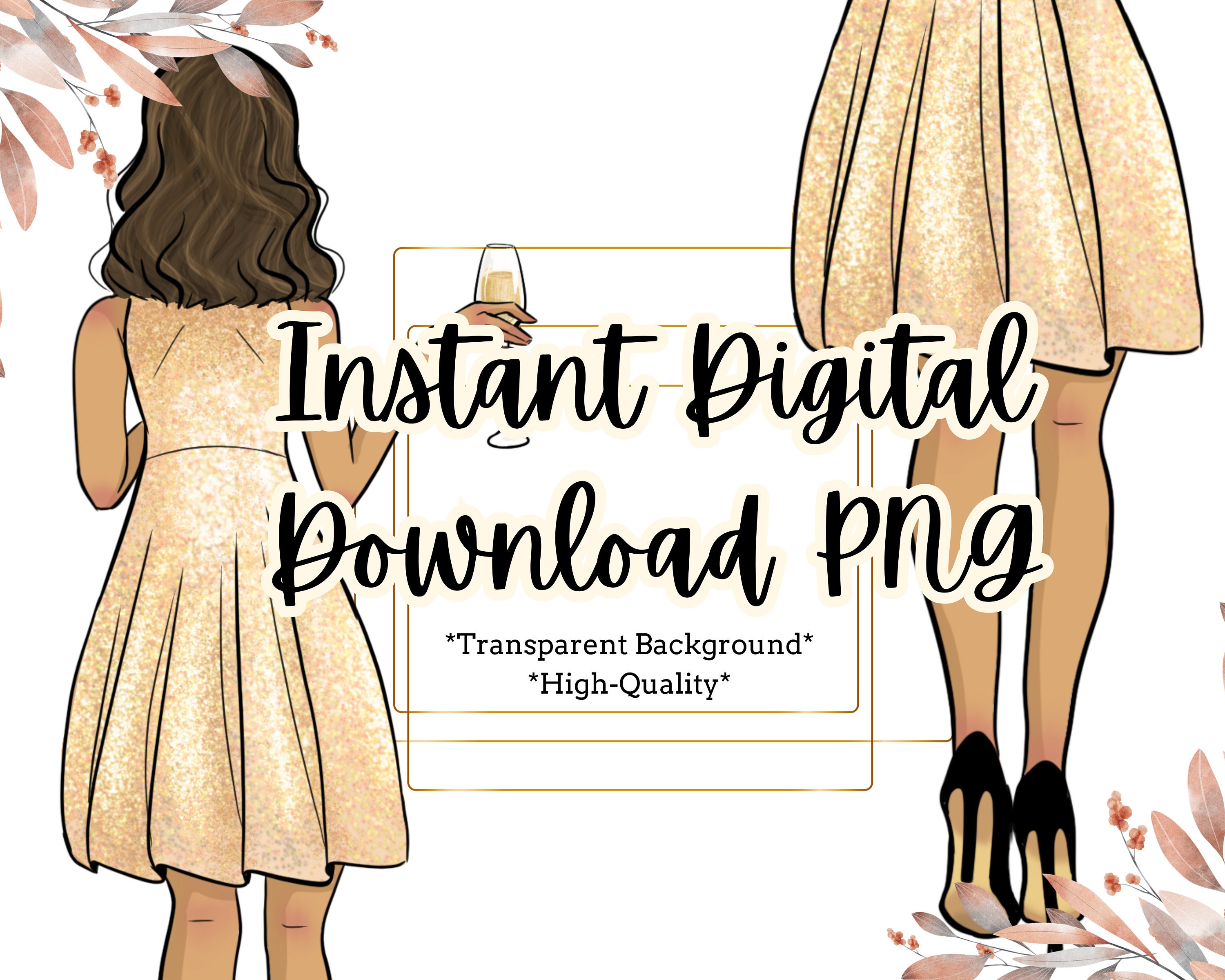 Champagne Girl Png Birthday Girl Png Party Clipart Champagne Fashion Girl Clipart Birthday