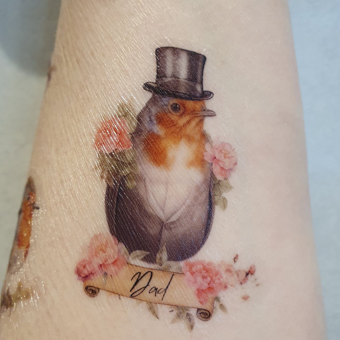 Robin Wedding Personalised Temporary Tattoo / Robin Dad / Robin Mum ...