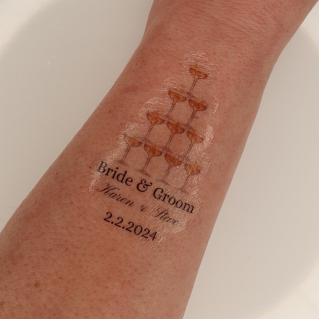 Personalised Wedding Temporary Tattoos / Fun Tattoos Wedding Day ...