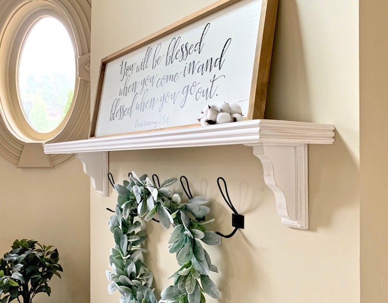 Kitchen Shelf Woodne Shelf Corble Cell Wall Shelf Corbel Shelf / Rustic ...
