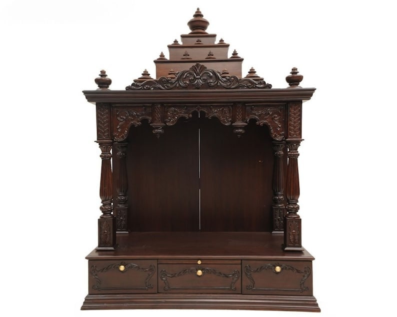 Traditional Mandir Wooden Temple Pooja Mandir for Home Teak - Etsy