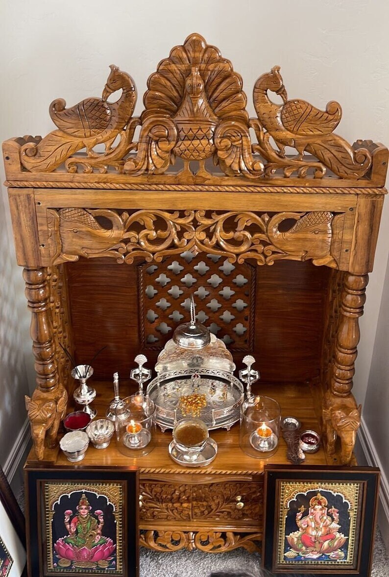 Handmade Brown Wooden Home Temple - Etsy