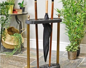 Walking Stick Rack Wooden Storage Rack for Walking Canes Sticks ...