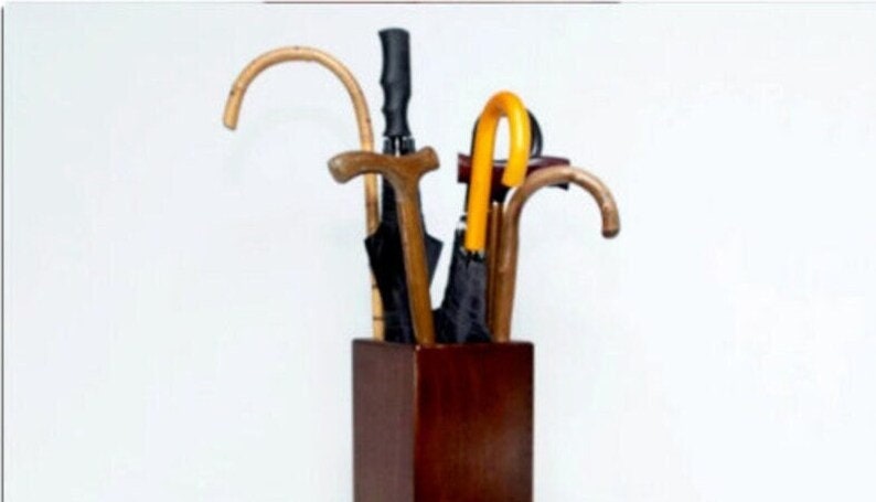 Walking Stick Rack Wooden Storage Rack for Walking Canes Sticks ...