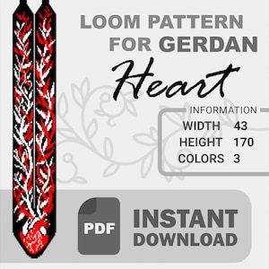 PDF Pattern of Gerdan "heart", Pattern for Gerdan, Template for Beaded ...