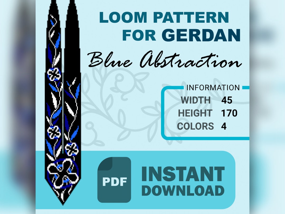 PDF Pattern of Gerdan "blue Abstraction", Pattern for Gerdan, Template ...