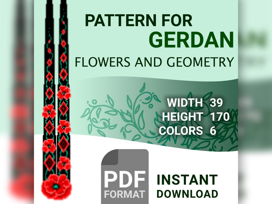 PDF Gerdan Pattern From Beads, Bead Necklace Pattern "flowers ...