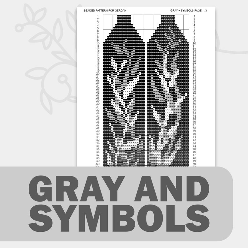 PDF Pattern of Gerdan "heart", Pattern for Gerdan, Template for Beaded ...