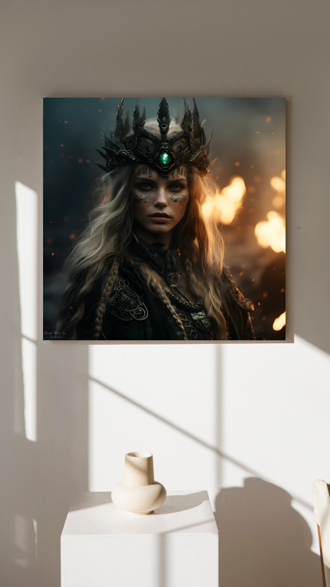 Volva: Viking Witch on Canvas, Nordic Mythology, Art, Nordic, - Etsy