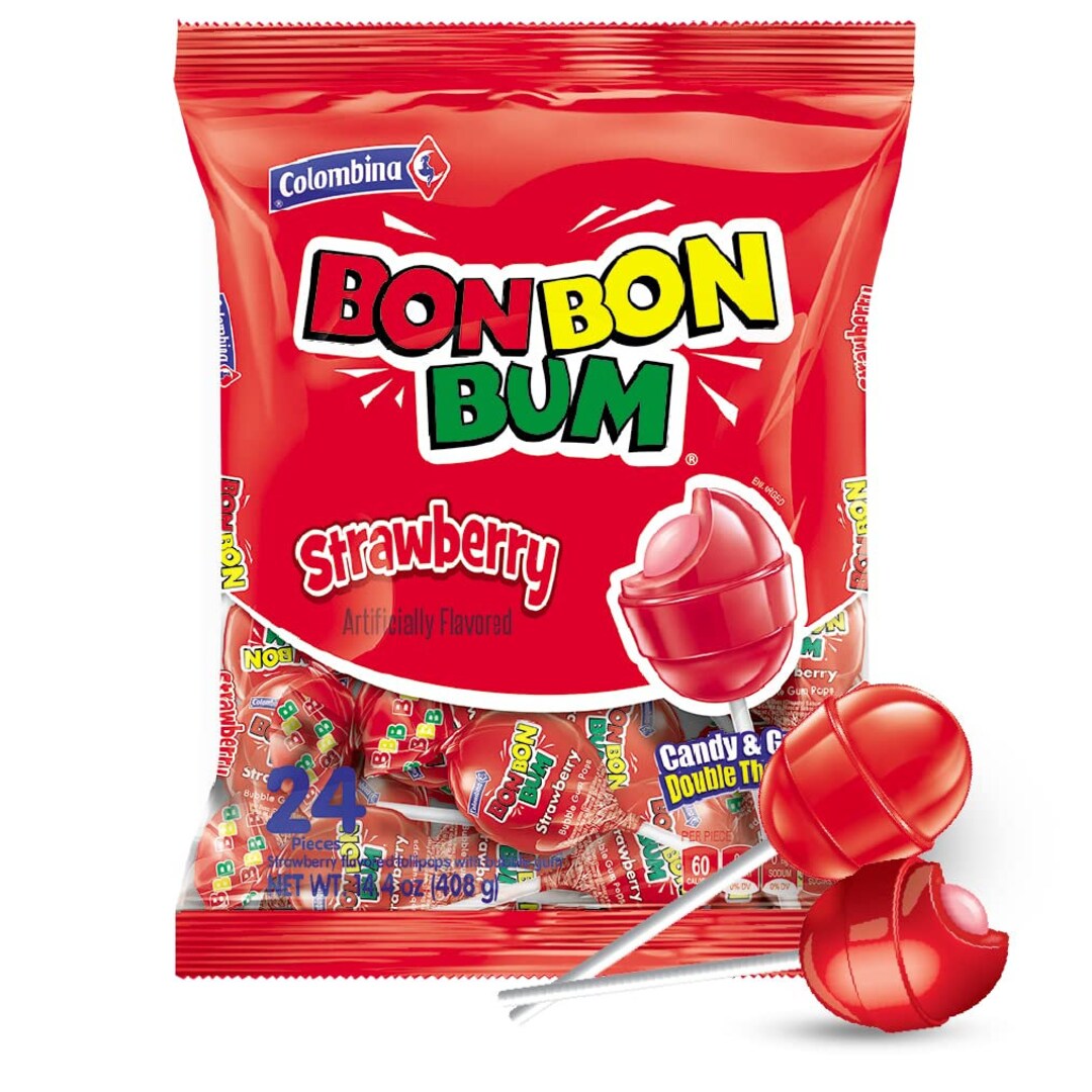 Candy Bon Bon Bum Fresa 24 Ct - Etsy Canada