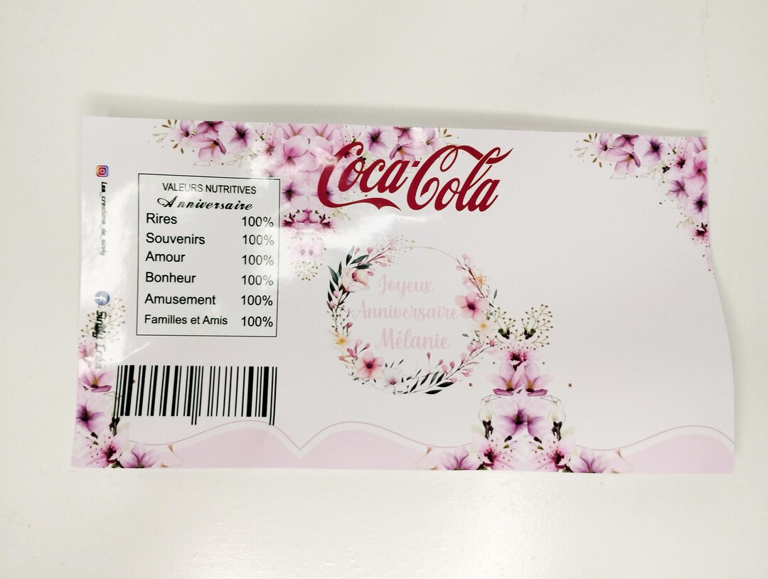 Étiquettes mini canette de coca cola personnalisée Anniversaire ...