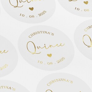 Quinceañera Sticker, Envelope Seal, 15th Birthday Favour Stickers ...