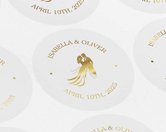 18th Birthday Stickers, Custom Foil Wedding Labels, Foiled Event Party ...