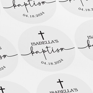 Personalized Baptism Label, Baptism Sticker, Christening Sticker ...