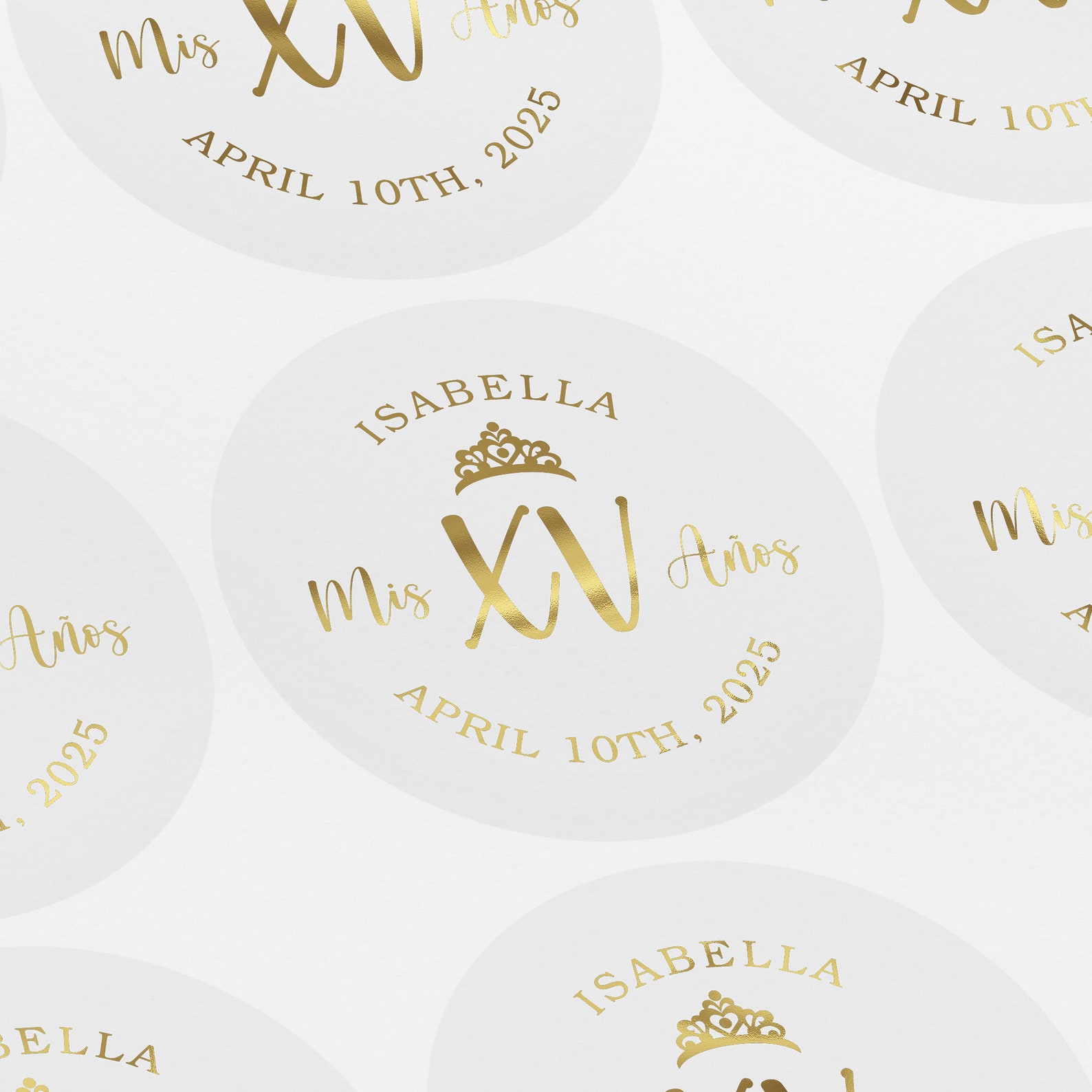 Mis XV Años, Quinceañera Sticker, Envelope Seal, 15th Birthday Stickers ...