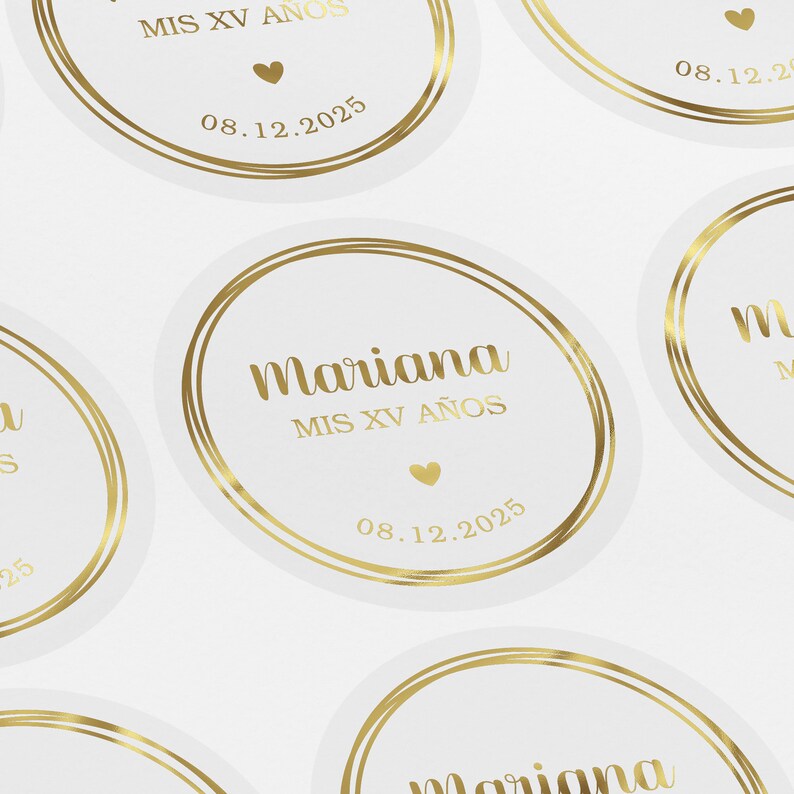 Mis XV Años, Quinceañera Sticker, Envelope Seal, 15th Birthday Stickers ...