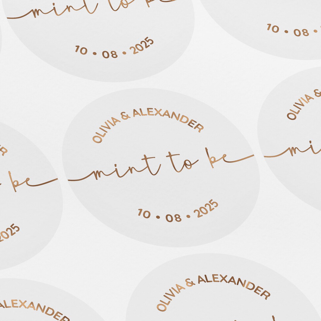 Mint to Be Sticker, Custom Mint to Be Wedding Sticker, Mint to Be Label ...