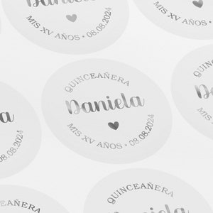 Quinceañera Sticker, Mis XV Años, Envelope Seal, 15th Birthday Stickers ...