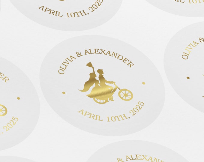 18th Birthday Stickers, Custom Foil Wedding Labels, Foiled Event Party ...