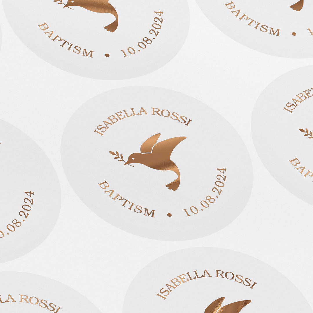 Personalized Christening Sticker, Baptism Sticker, Baptism Label ...
