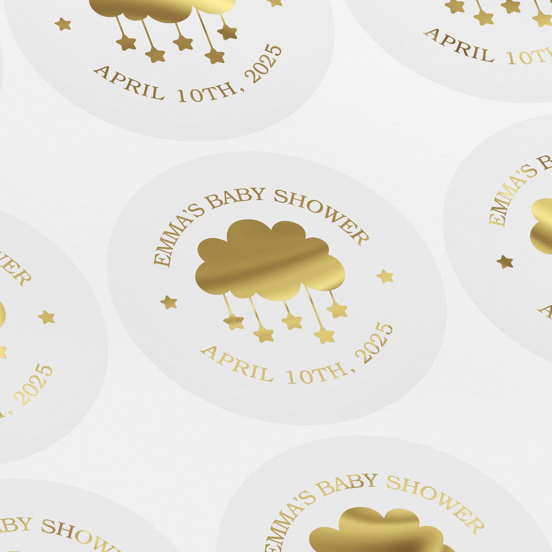 Custom Baby Shower Sticker, Baby Shower Label, Baby Shower Envelope ...
