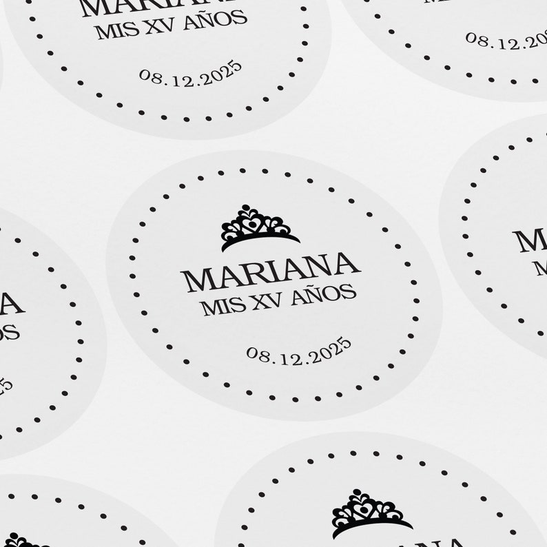 Mis XV Años, Quinceañera Sticker, Envelope Seal, 15th Birthday Stickers ...