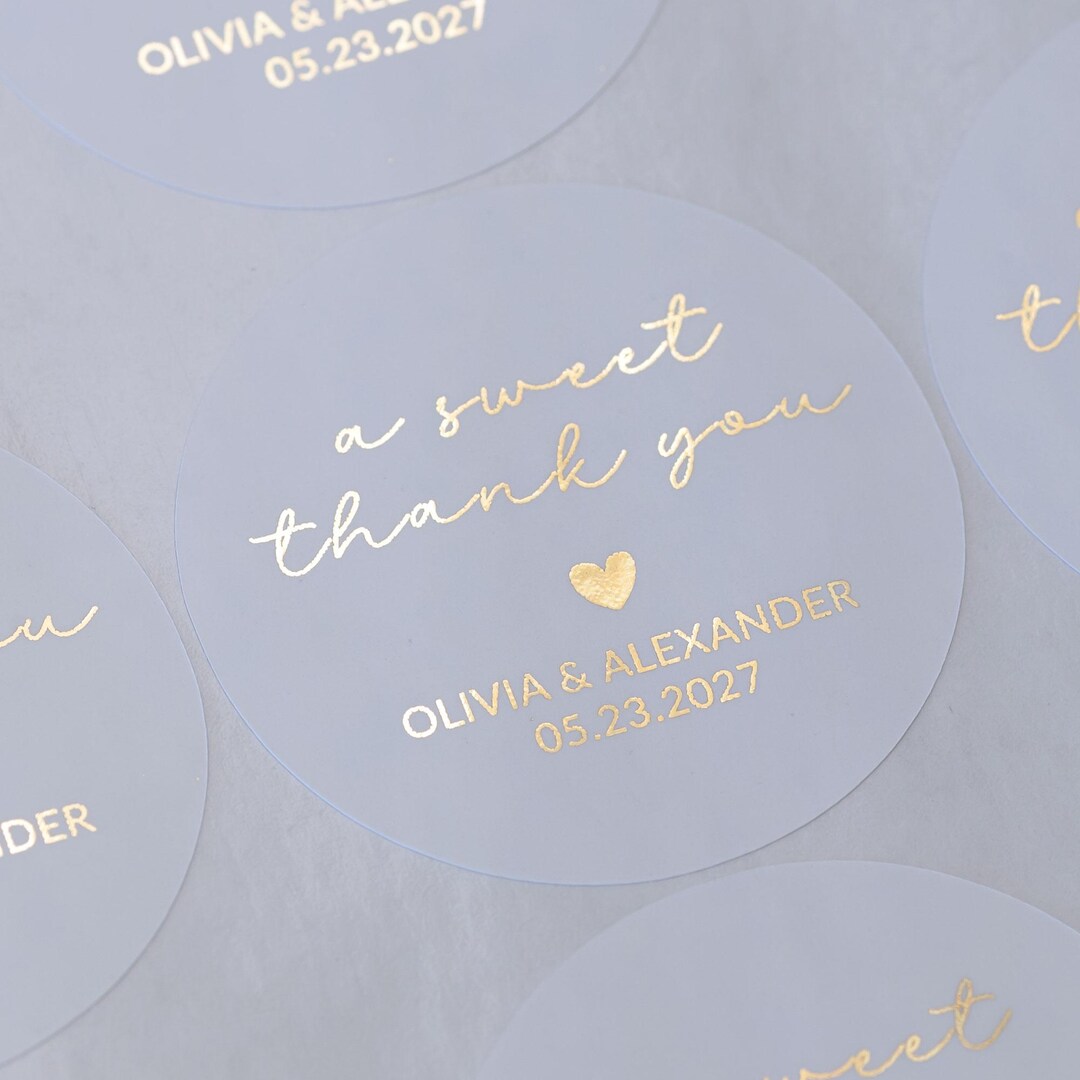 A Sweet Thank You Stickers, Party Favor Tags, Wedding Gift Bag, Wedding ...