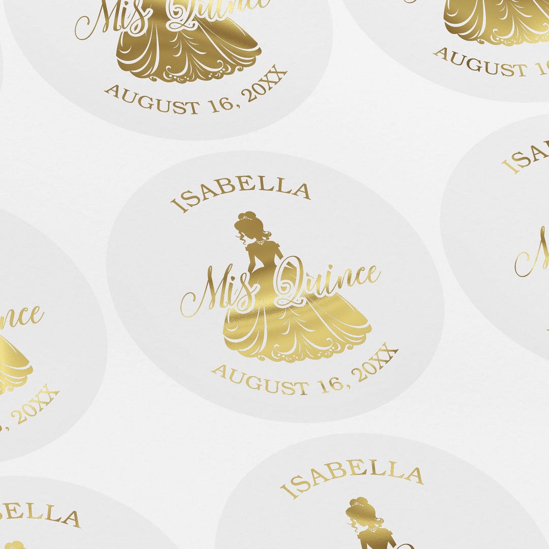 Mis Quince Stickers, Quinceañera Labels, Envelope Seal, 15th Birthday ...
