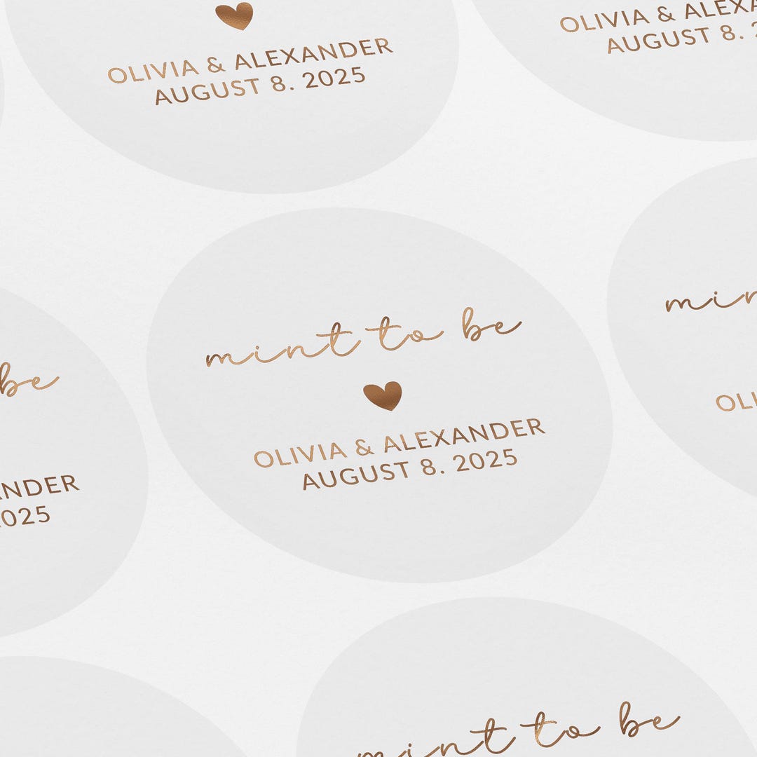 Mint to Be Sticker, Custom Mint to Be Wedding Sticker, Mint to Be Label ...