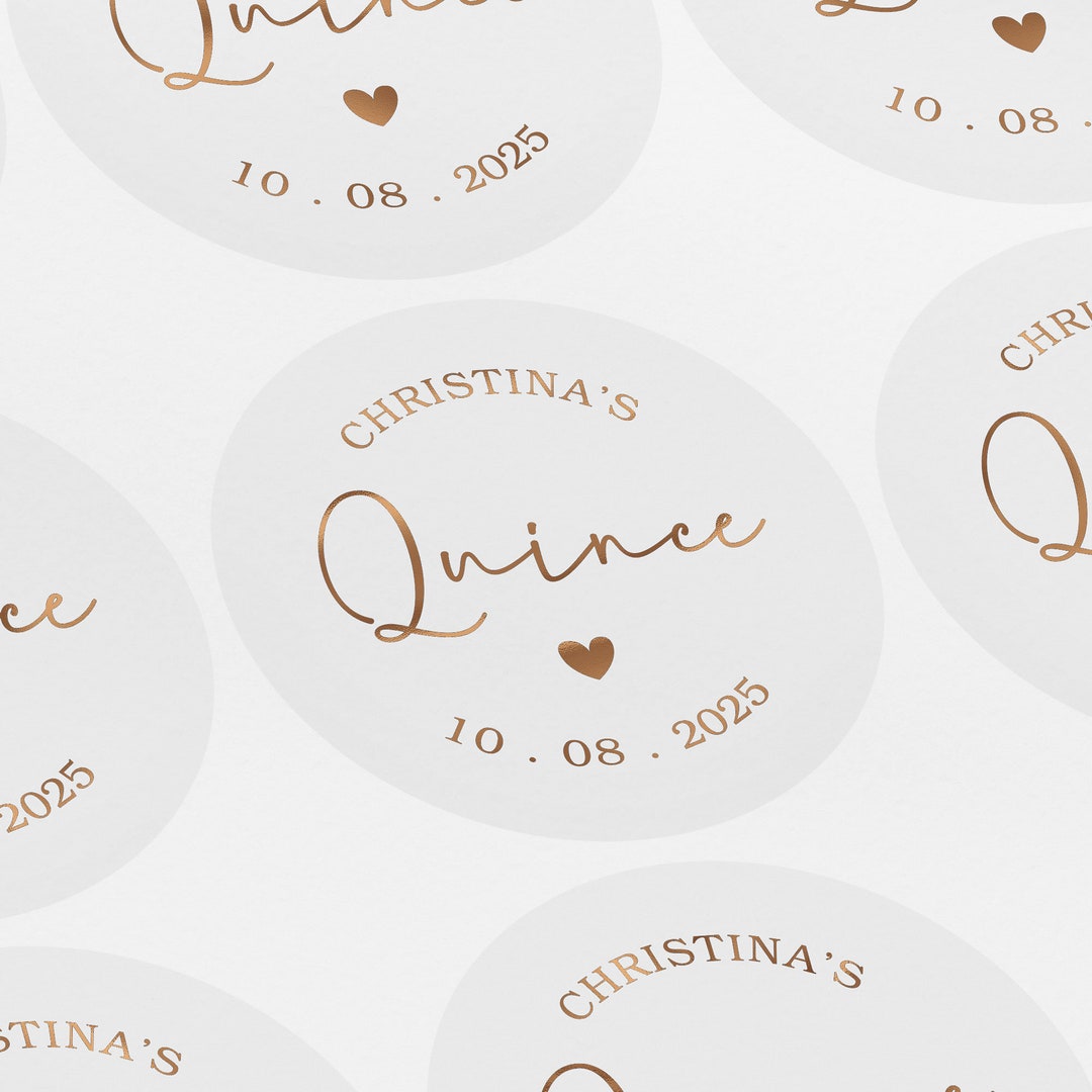 Quinceañera Sticker, Envelope Seal, 15th Birthday Favour Stickers ...