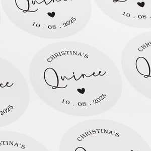 Quinceañera Sticker, Envelope Seal, 15th Birthday Favour Stickers ...