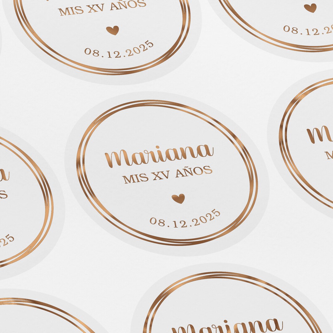 Mis XV Años, Quinceañera Sticker, Envelope Seal, 15th Birthday Stickers ...