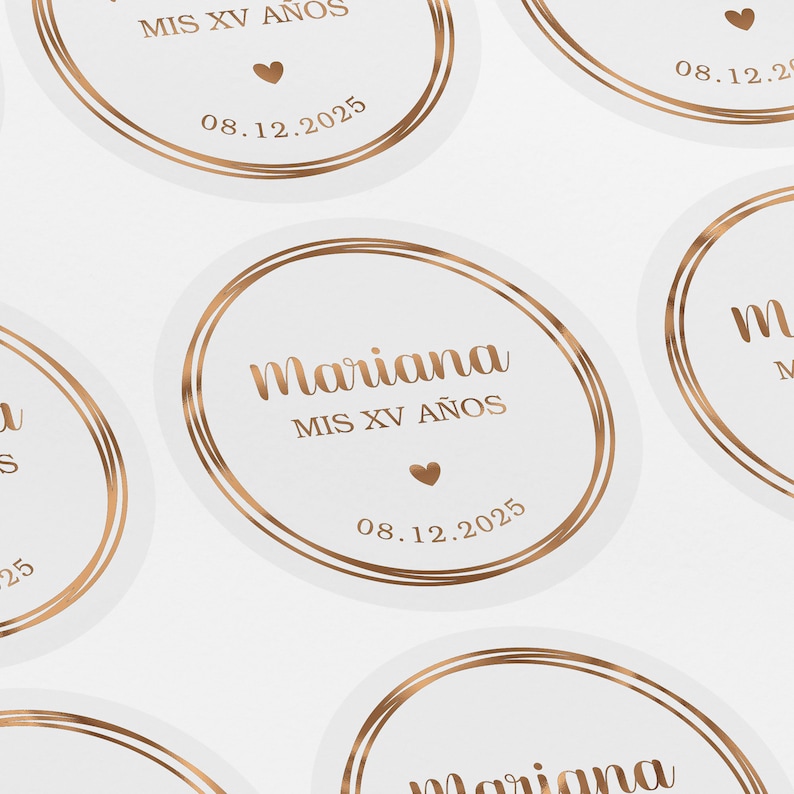 Mis XV Años, Quinceañera Sticker, Envelope Seal, 15th Birthday Stickers ...