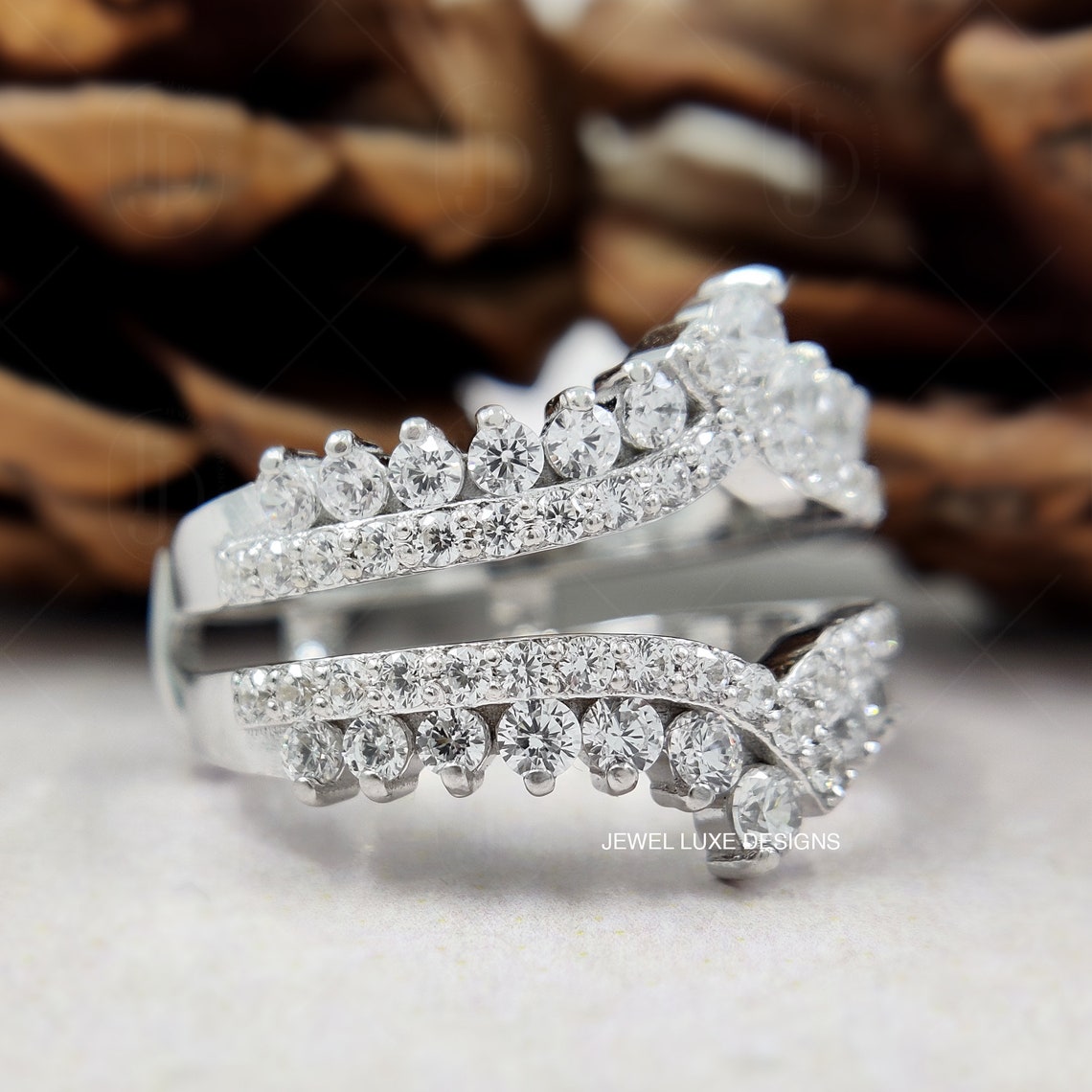 Customizable Ring Enhancer, Art Deco Moissanite Enhancers and Wraps ...