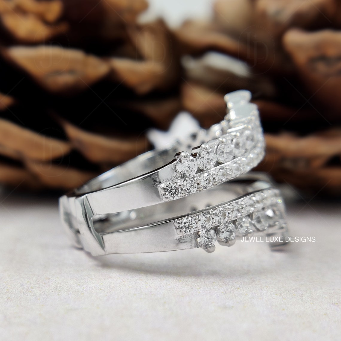Customizable Ring Enhancer, Art Deco Moissanite Enhancers and Wraps ...